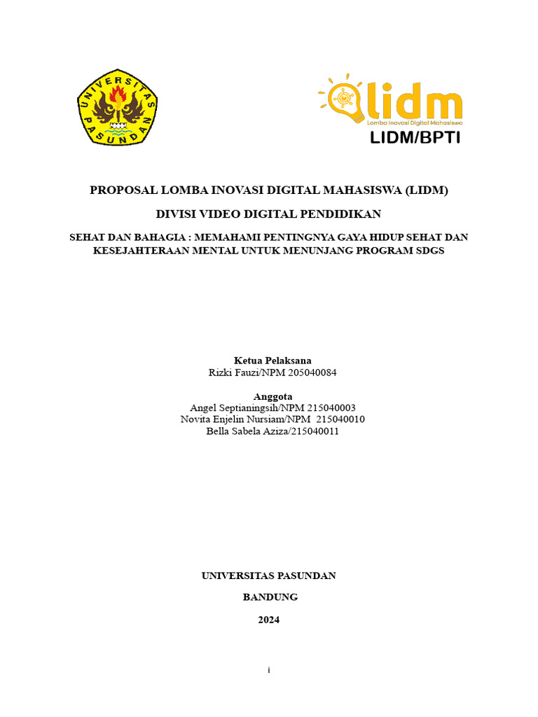 Lidm 2024-Divisi Video Digital Pendidikan-duta Kesehatan-sehat Dan ...