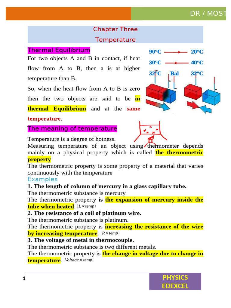 Understanding Temperature and Thermometers | PDF | Temperature ...