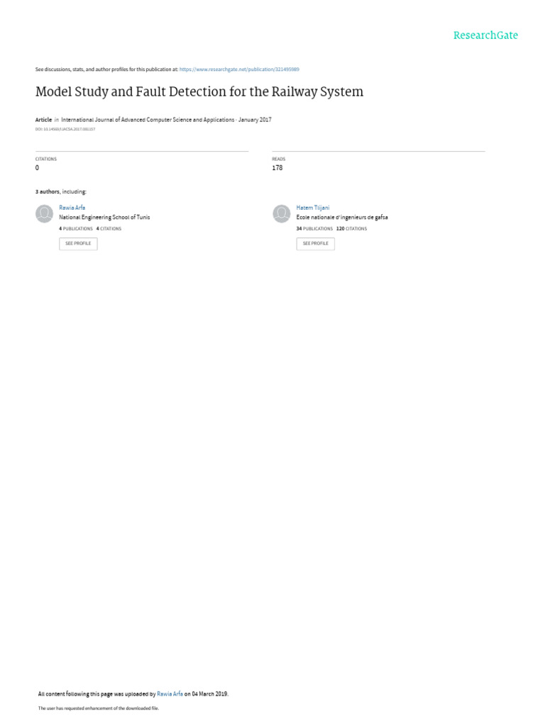 Railway System Fault Detection Model | PDF | Force | Mathematical Model