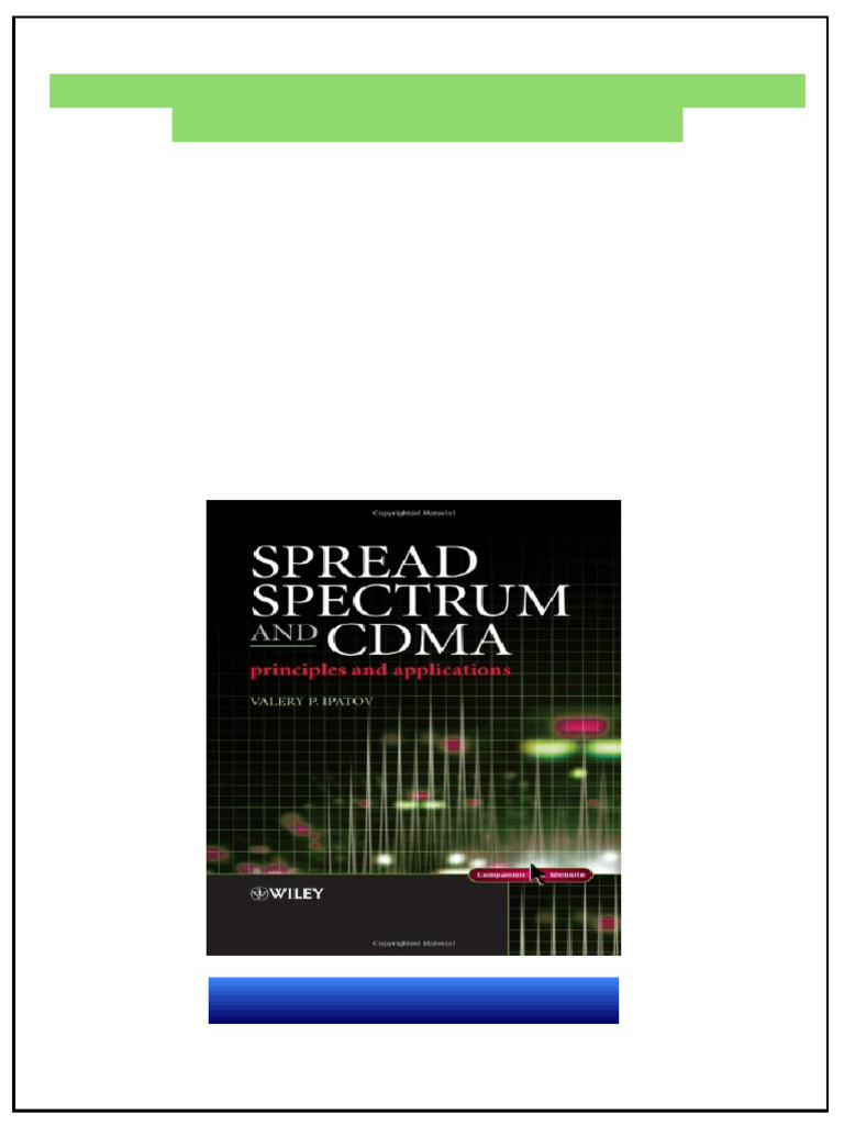 Spread Spectrum and CDMA Principles and Applications 1st Edition Valeri Ipatov PDF Version | PDF ...