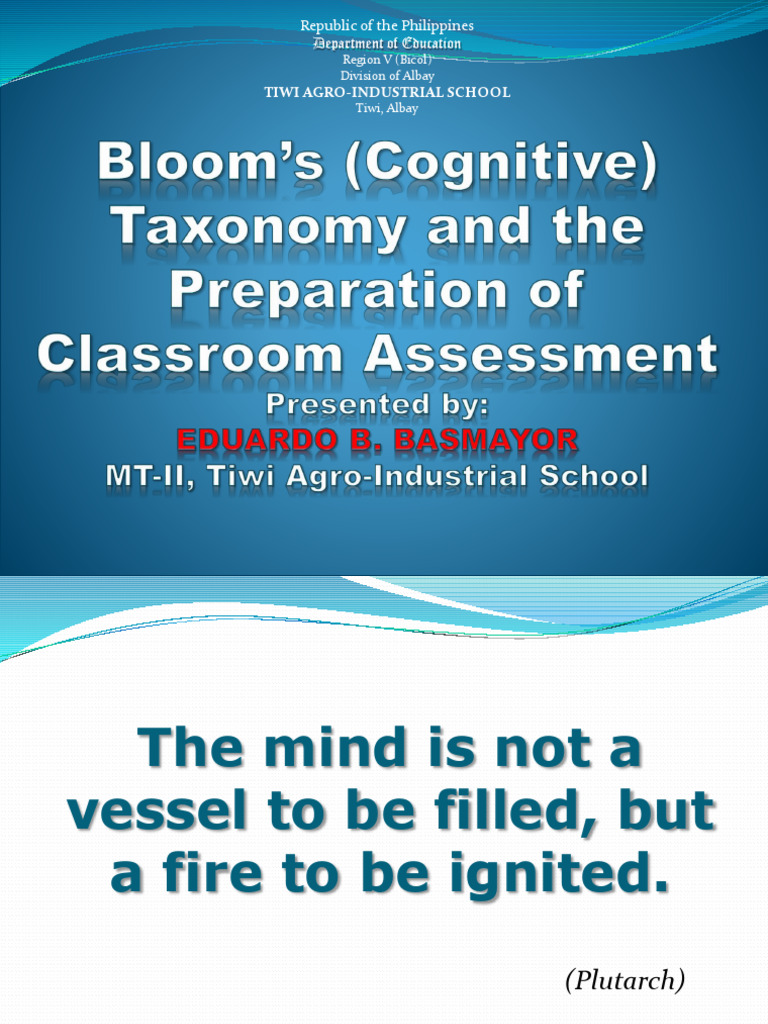Module 5 Blooms Taxonomy and The Preparation of Tos | PDF | Educational Assessment | Cognition