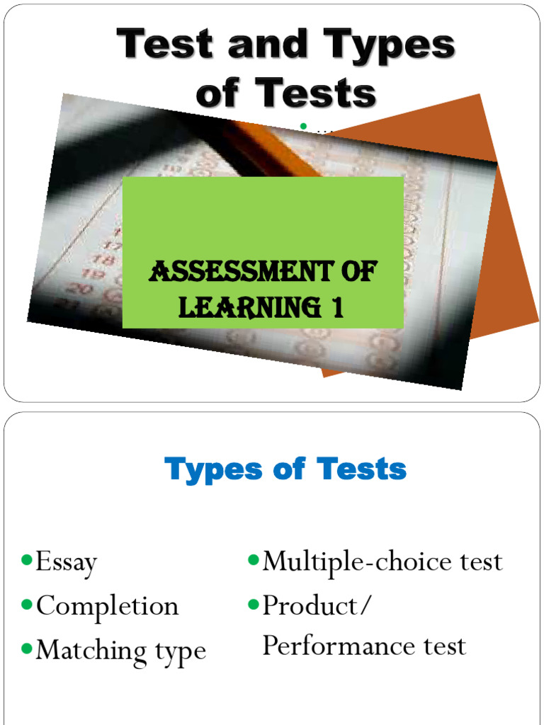 Types of Educational Assessment Tests | PDF | Multiple Choice