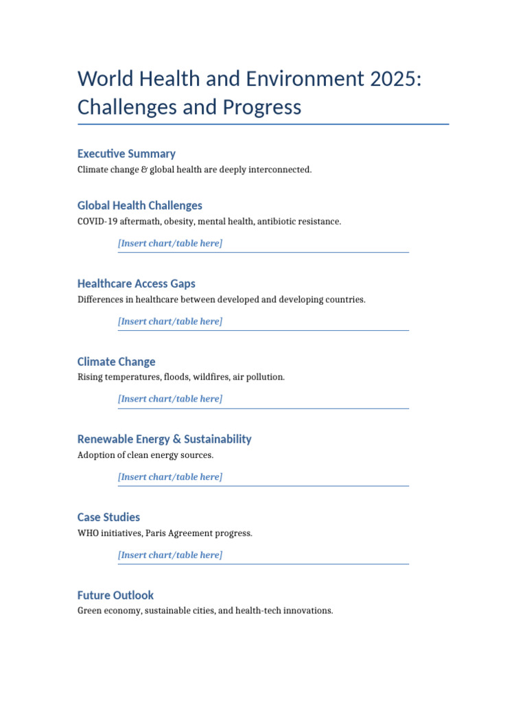 Global Health and Climate 2025 Insights | PDF