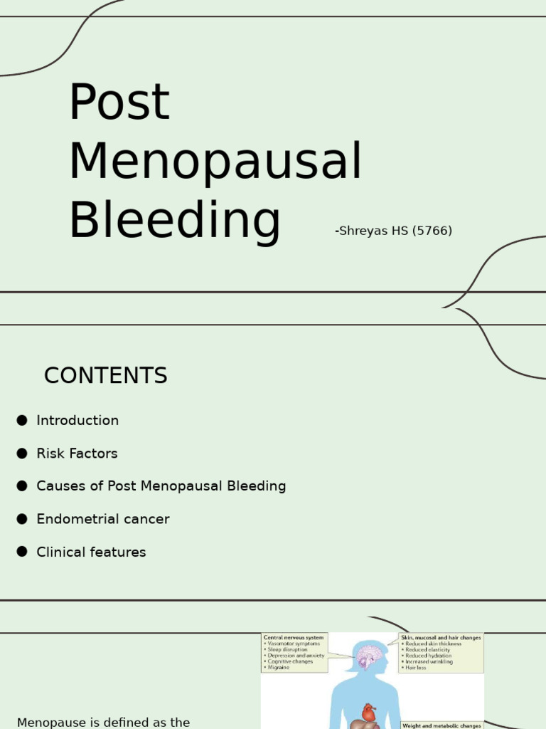 Post Menopausal Bleeding | PDF | Menopause | Gynaecologic Disorders