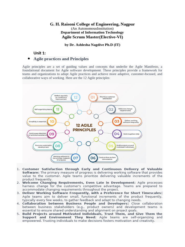Agile Principles and Lean Practices | PDF | Scrum (Software Development ...