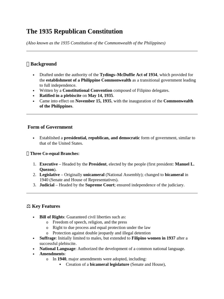 1935 Philippine Commonwealth Constitution | PDF | Legal Documents | Justice