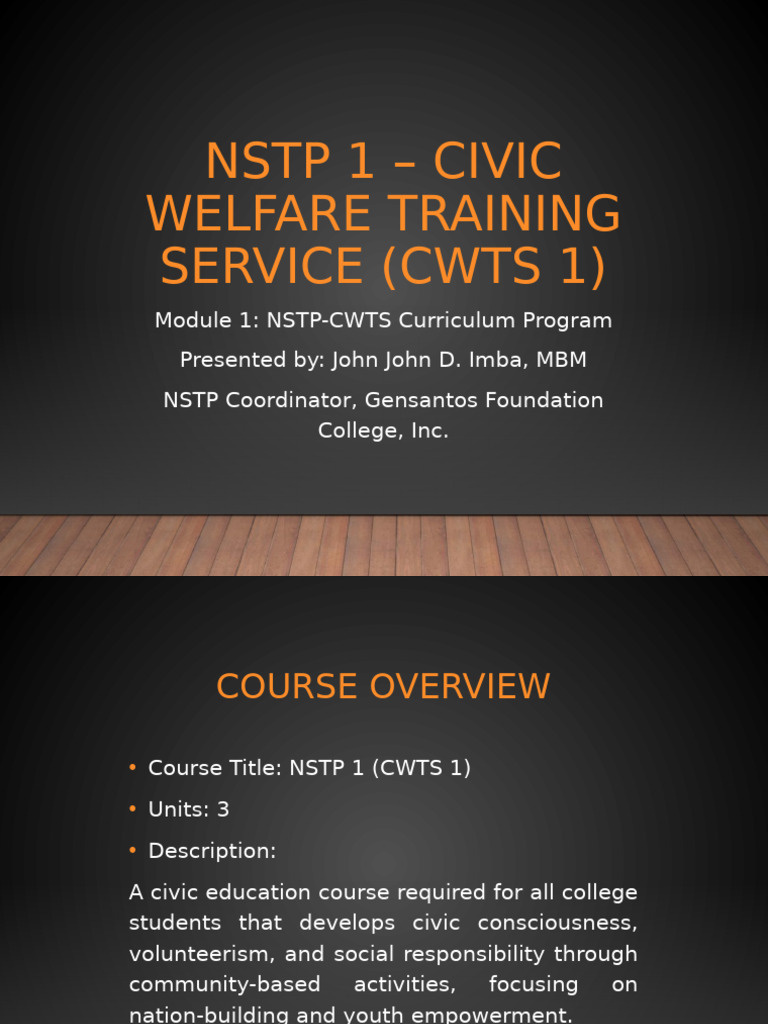 NSTP Module1 Presentation | PDF