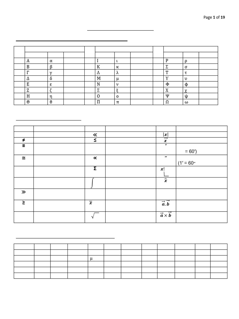 Mathematical Tools | PDF | Greek Alphabet | Integral