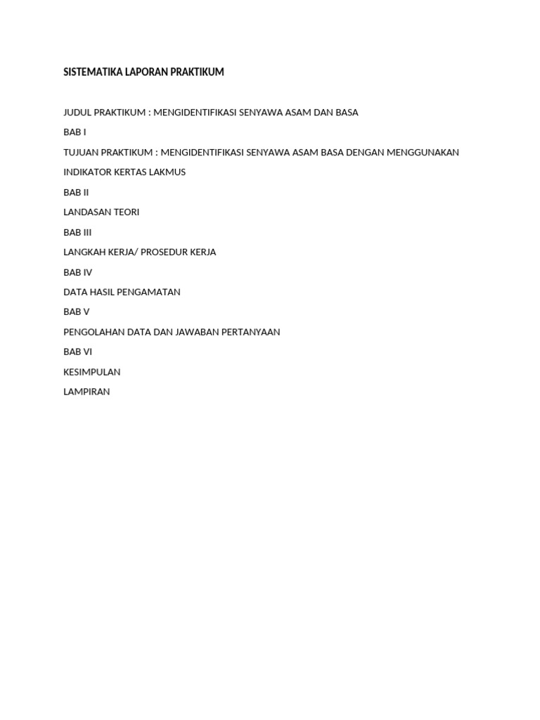 Identifikasi Asam Basa dengan Lakmus | PDF