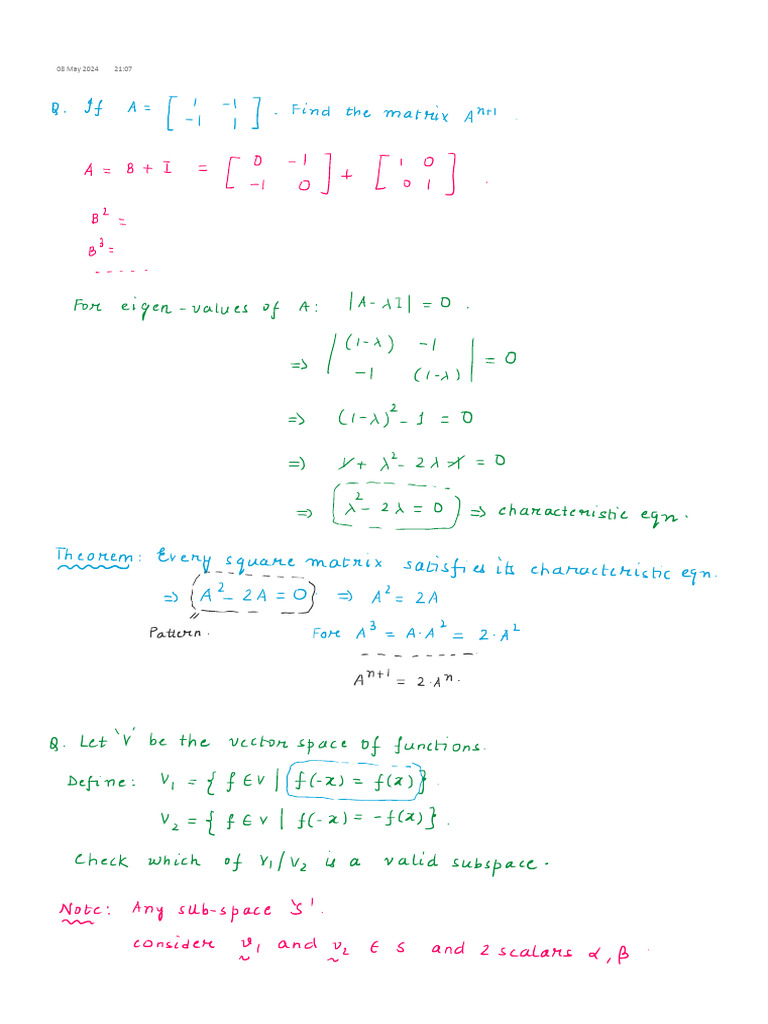 Determinants and Matrices, Vector Spaces, Linear Transformations ...