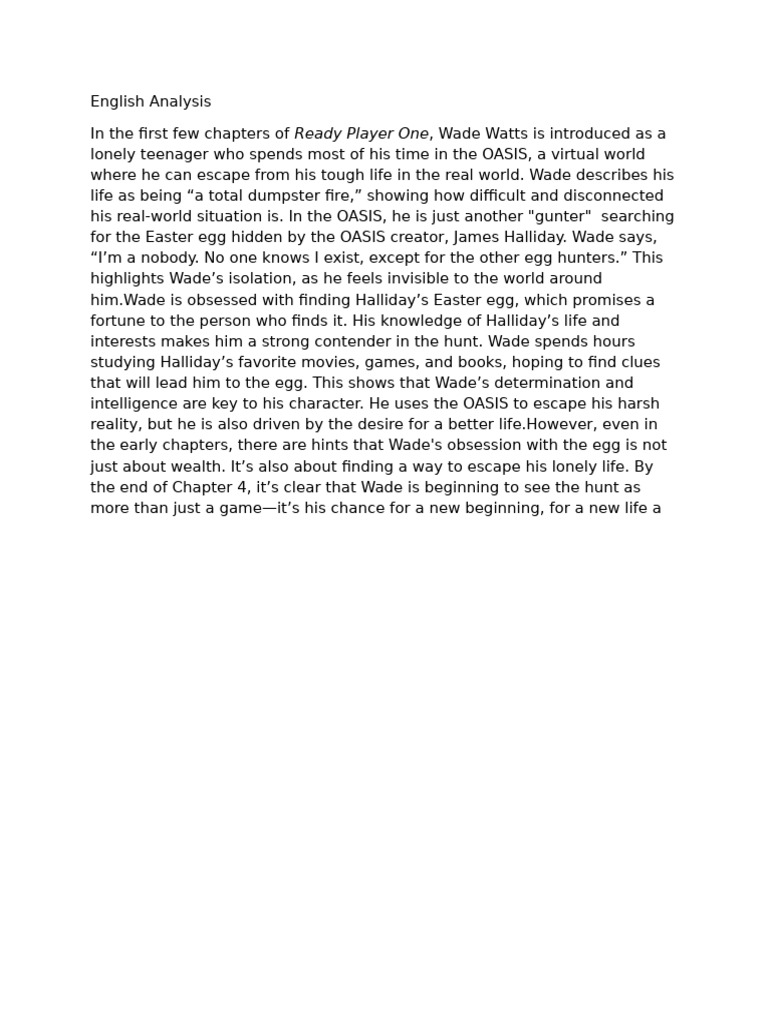 English Analysis | PDF