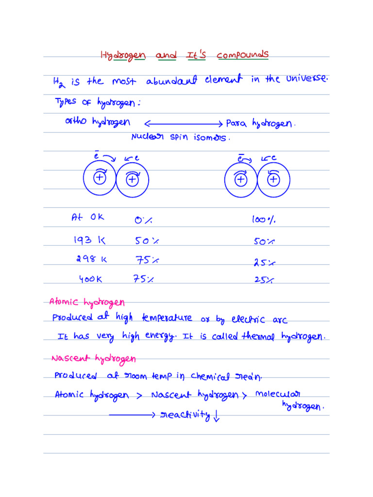 H2 and It's Compounds, 13,14 Groups | PDF | Hydride | Hydrogen