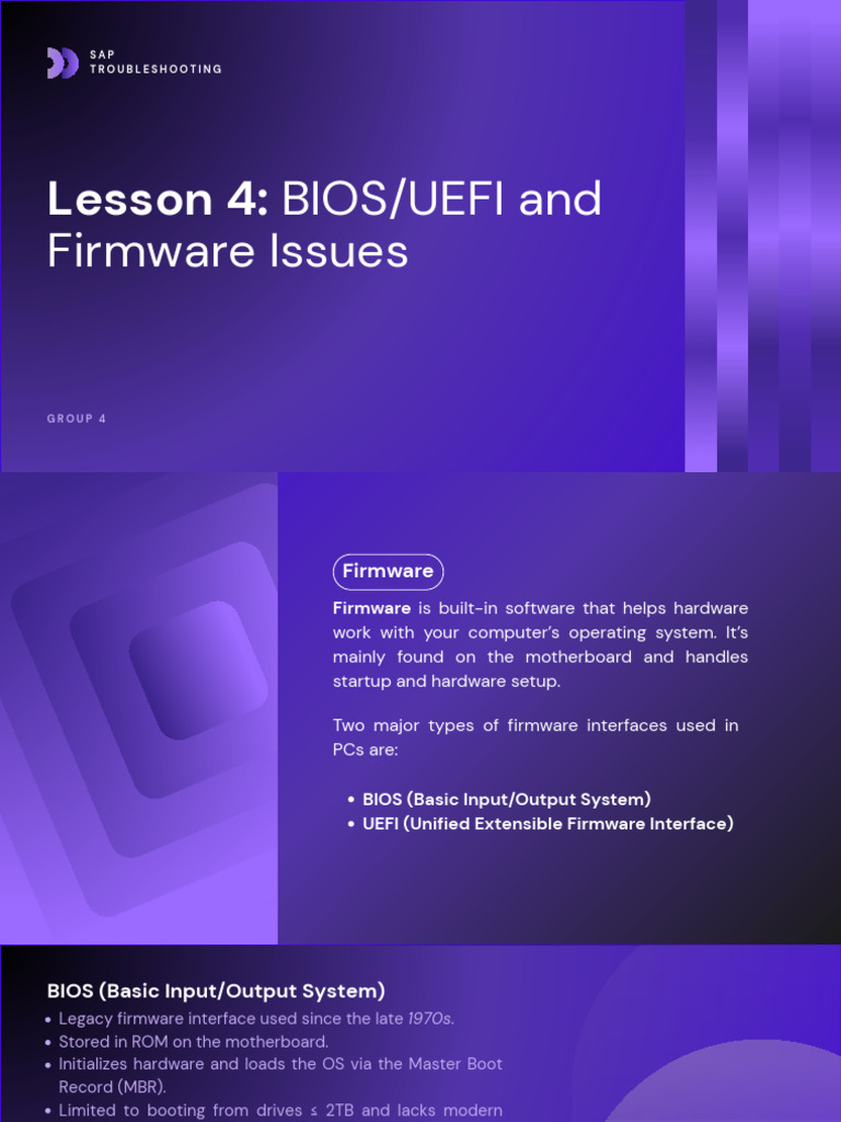 Lesson-4 BIOS-UEFI and Firmware Issues | PDF | Bios | Booting