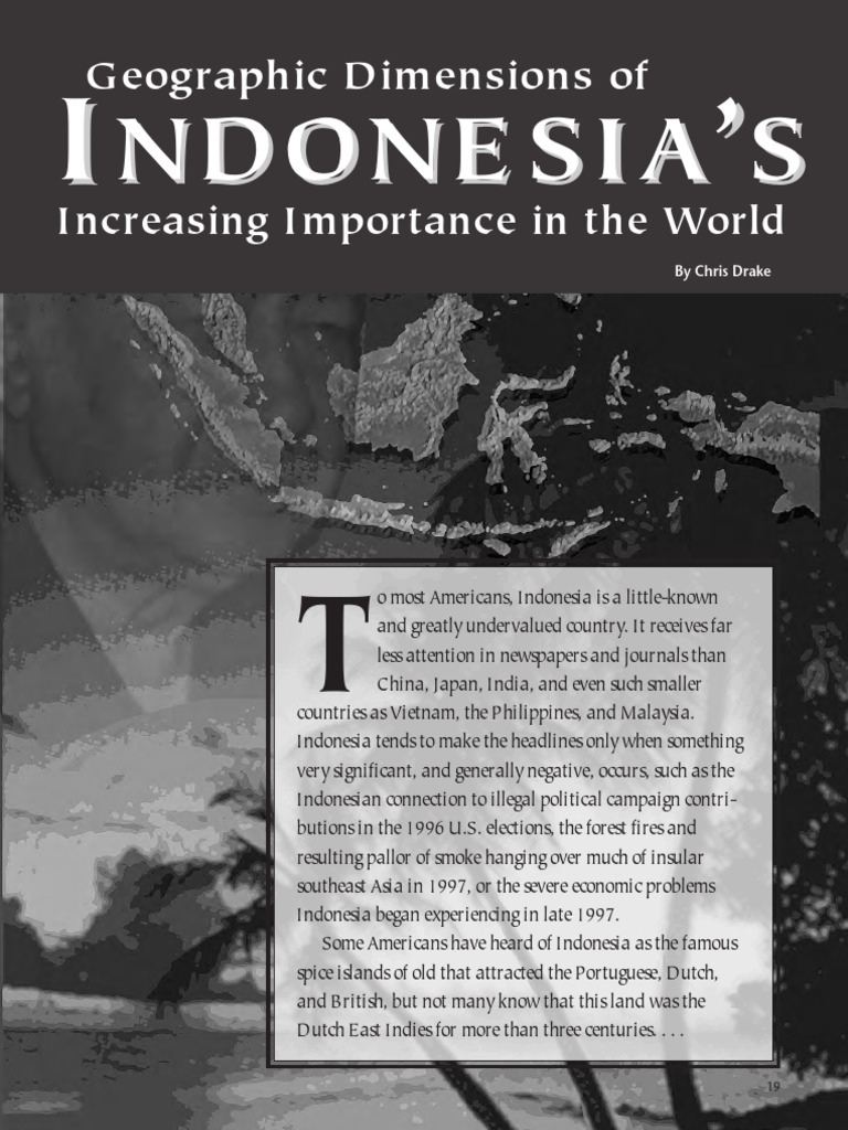 Geographic Dimensions of Indonesias Increasing Importance in The World ...
