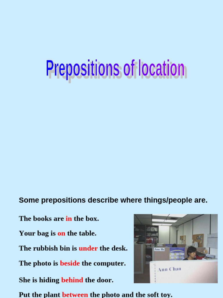 Preposition of Location | PDF
