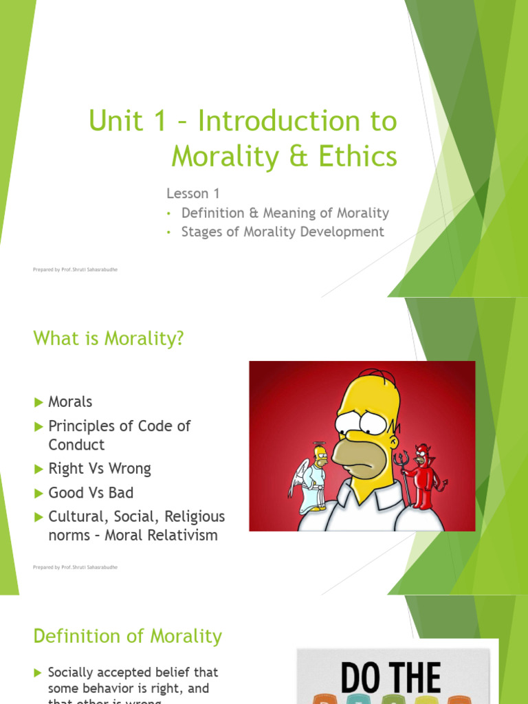 Understanding Morality and Ethics Concepts | PDF | Morality | Business ...