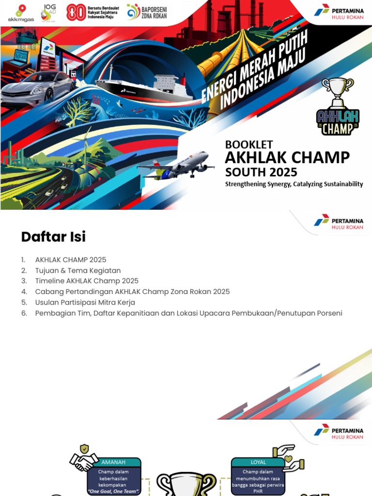 AKHLAK Champ 2025: Sinergi dan Keberlanjutan | PDF