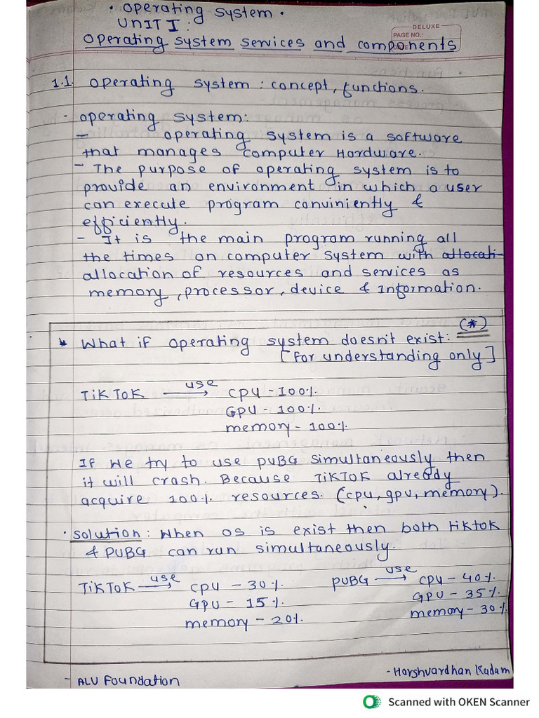 Unit-1 - Osy (Alu Foundation) | PDF