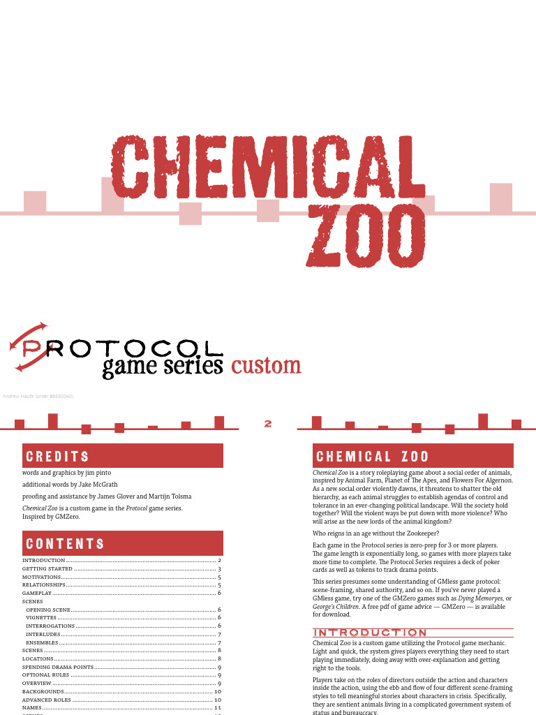 Protocol Custom - Chemical Zoo | PDF