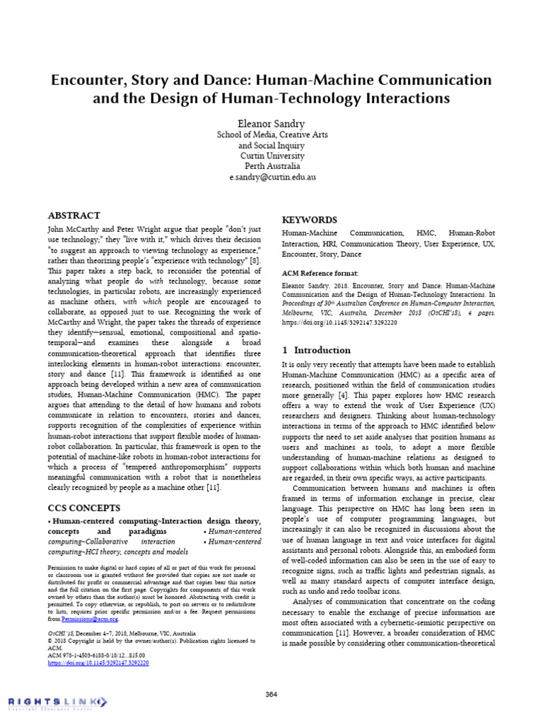 Human-Machine Communication Framework | PDF | Communication | Robot