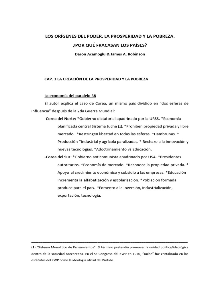 Acemoglu Cap 3 | PDF | Desarrollo economico | Economias