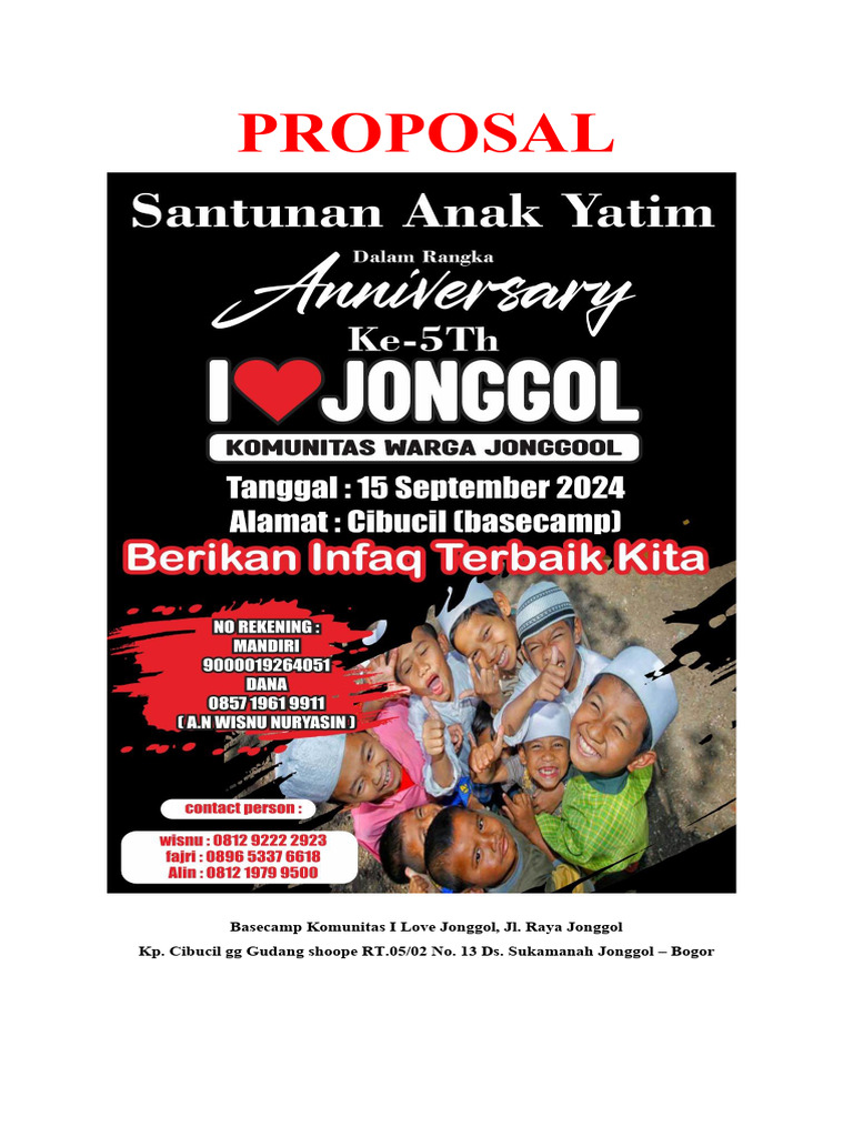 Proposal Santunan Anak Yatim | PDF