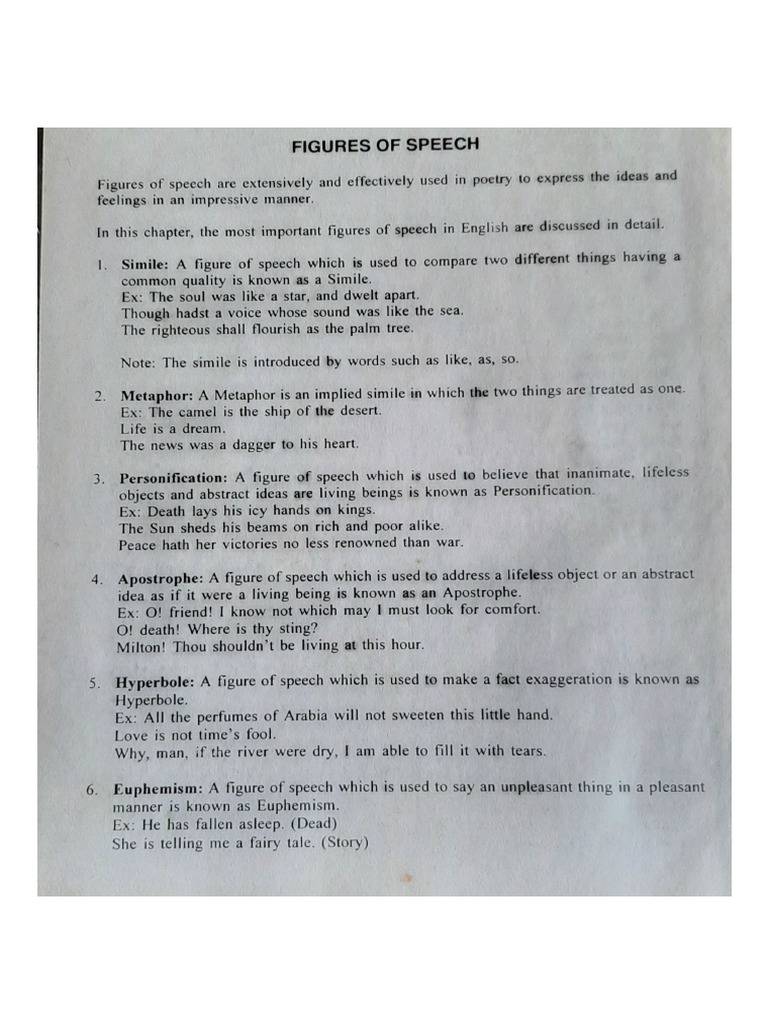 Figures of Speech | PDF