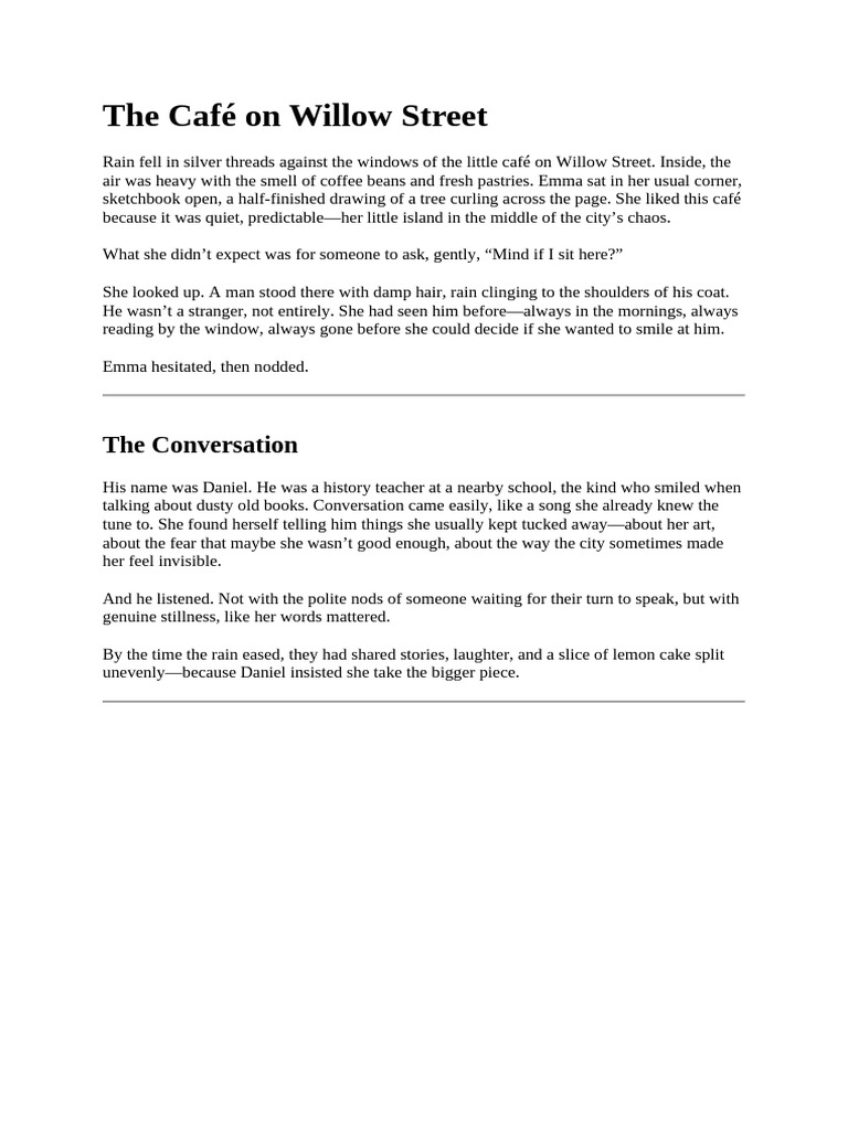 The Café On Willow Street | PDF