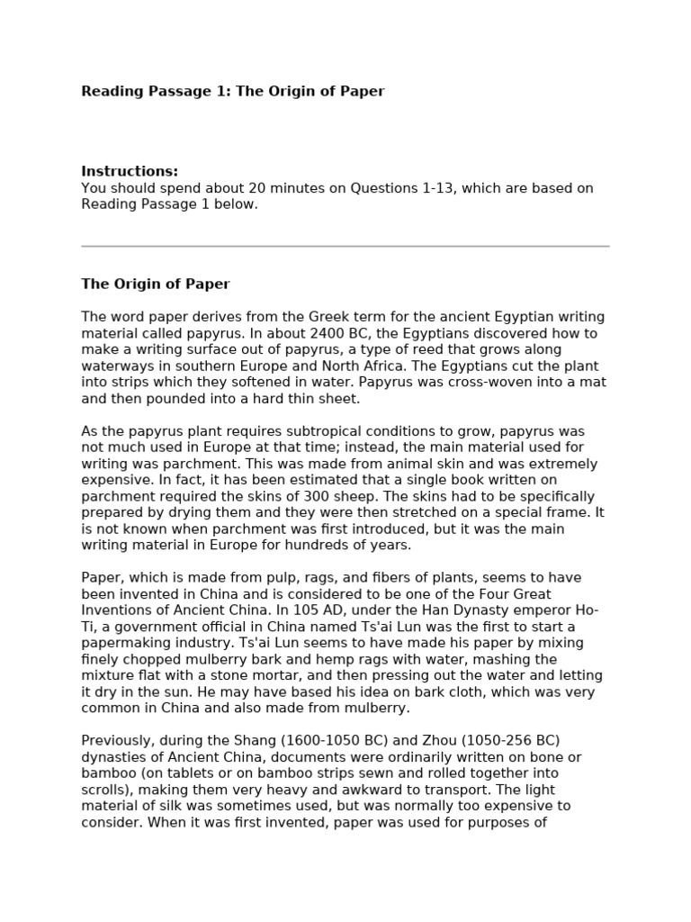 The Origin and Evolution of Paper | PDF | Papermaking | Paper