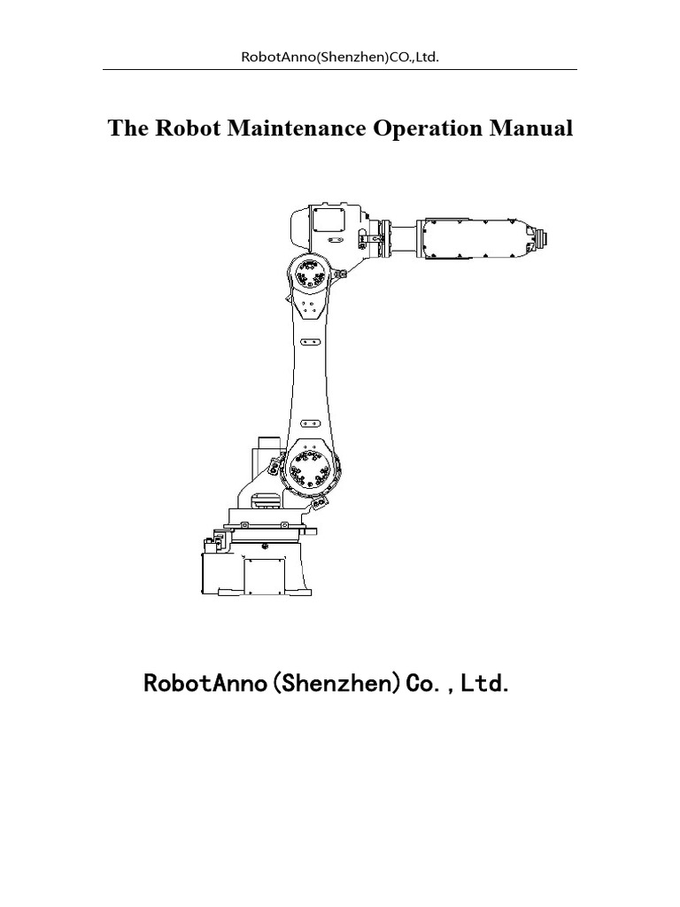 Robot Maintenance Operation Manual | PDF | Robot | Robotics