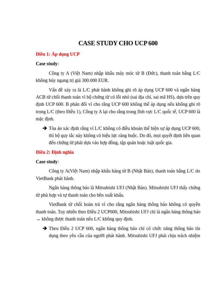 UCP - Case Study | PDF