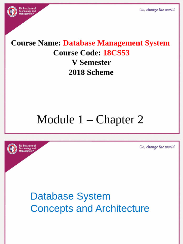 Module-1 Chapter 02 | PDF | Databases | Data Model