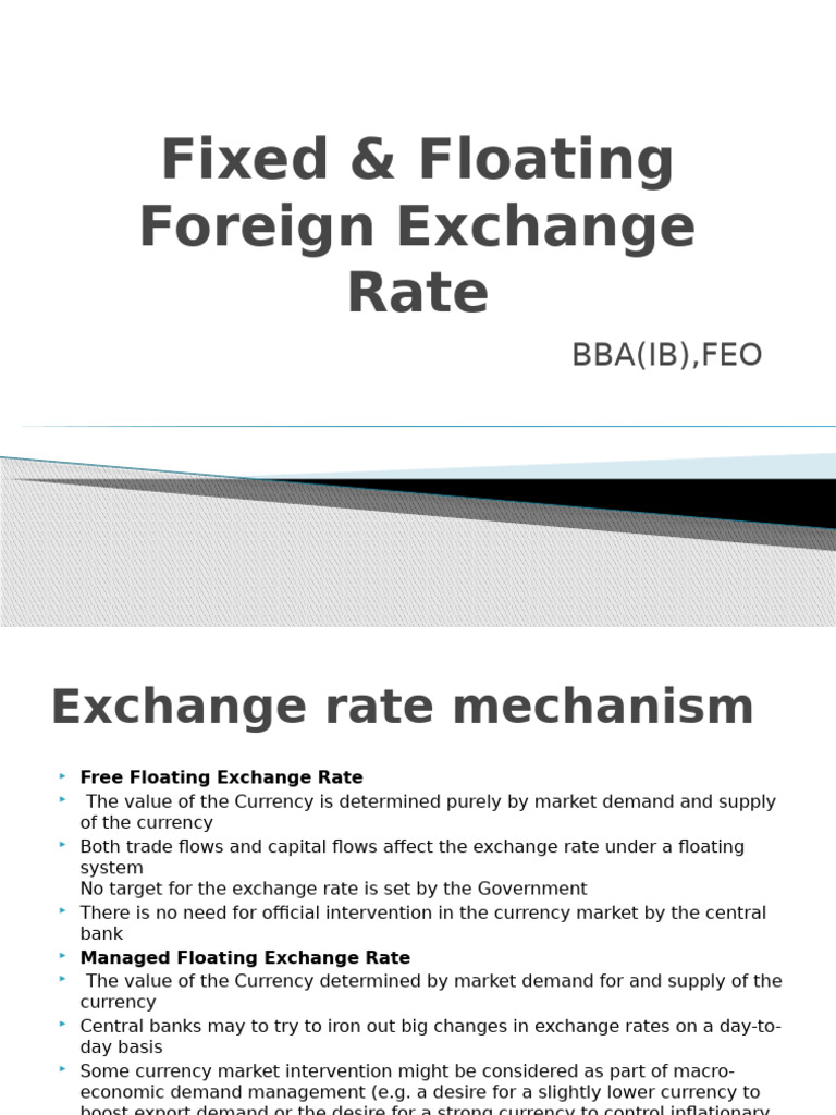 Understanding Floating Exchange Rates | PDF | Exchange Rate | Balance ...