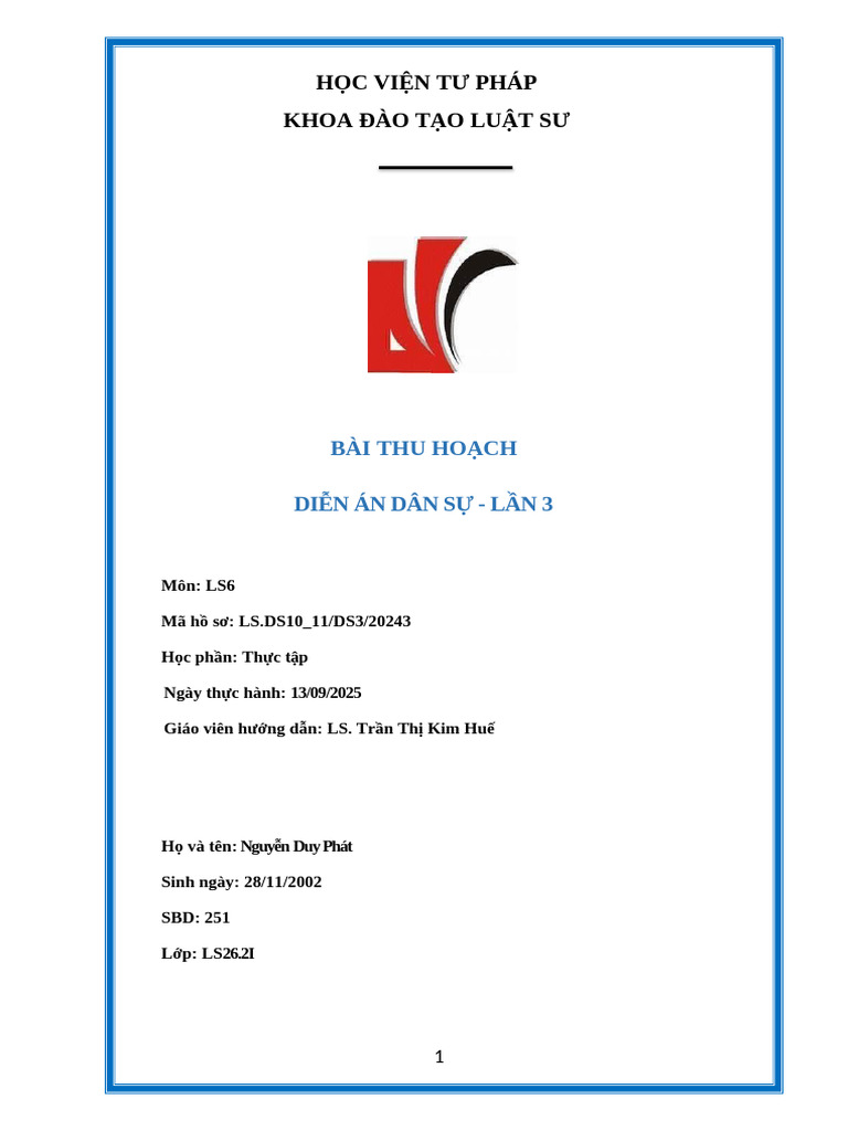 Bai Thu Hoach Lsds 10 11 | PDF
