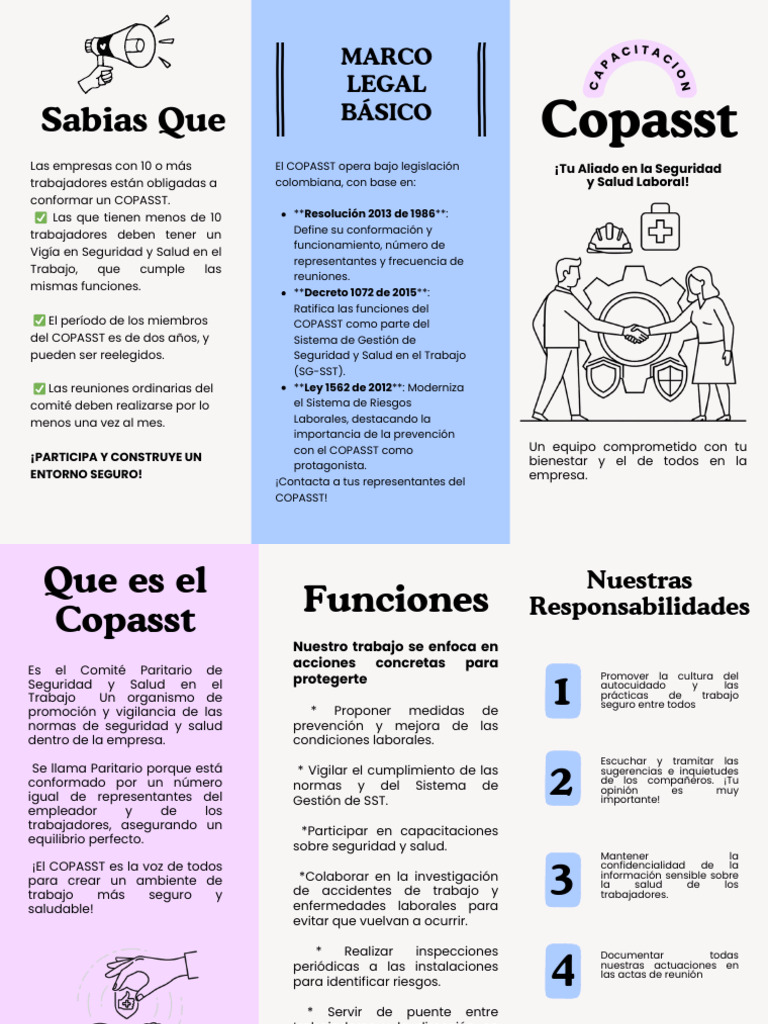COPASST: Seguridad y Salud Laboral | PDF | Valores | Seguridad y salud ...