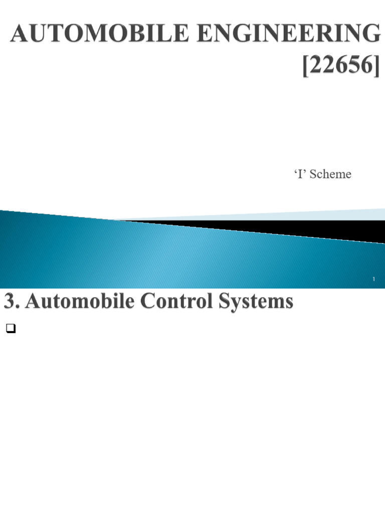 Automobile Control Systems (AEN) | PDF | Brake | Steering