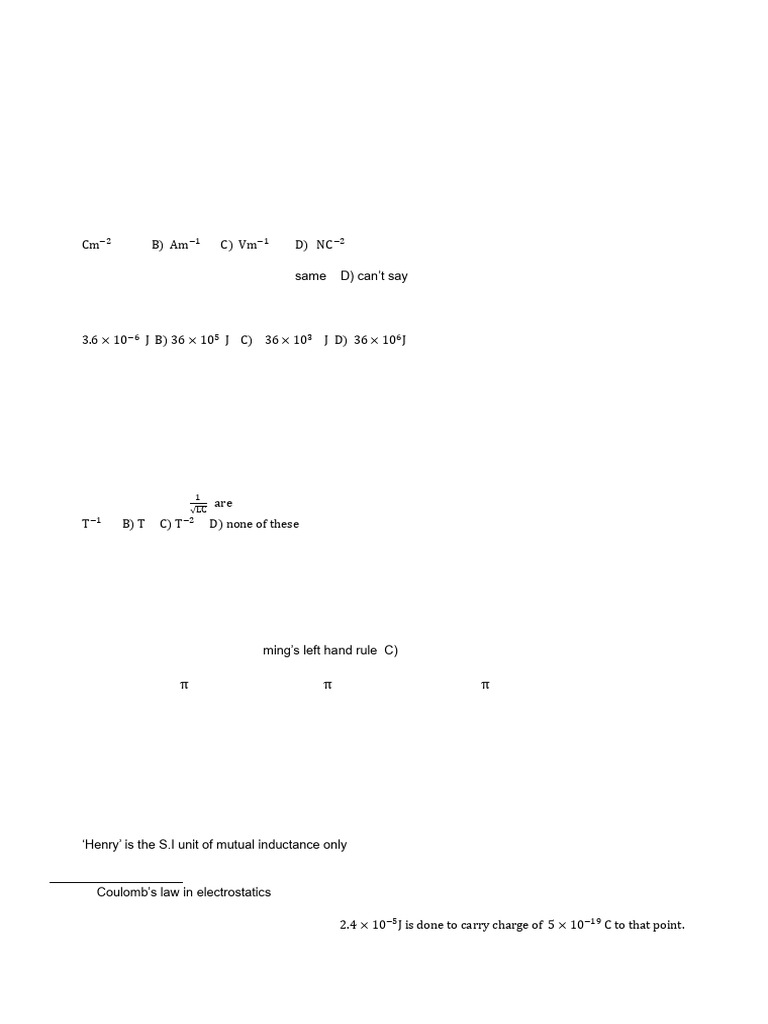 Sam Pap 4 Phy 12 (Sept 2024) | PDF | Electromagnetic Field ...