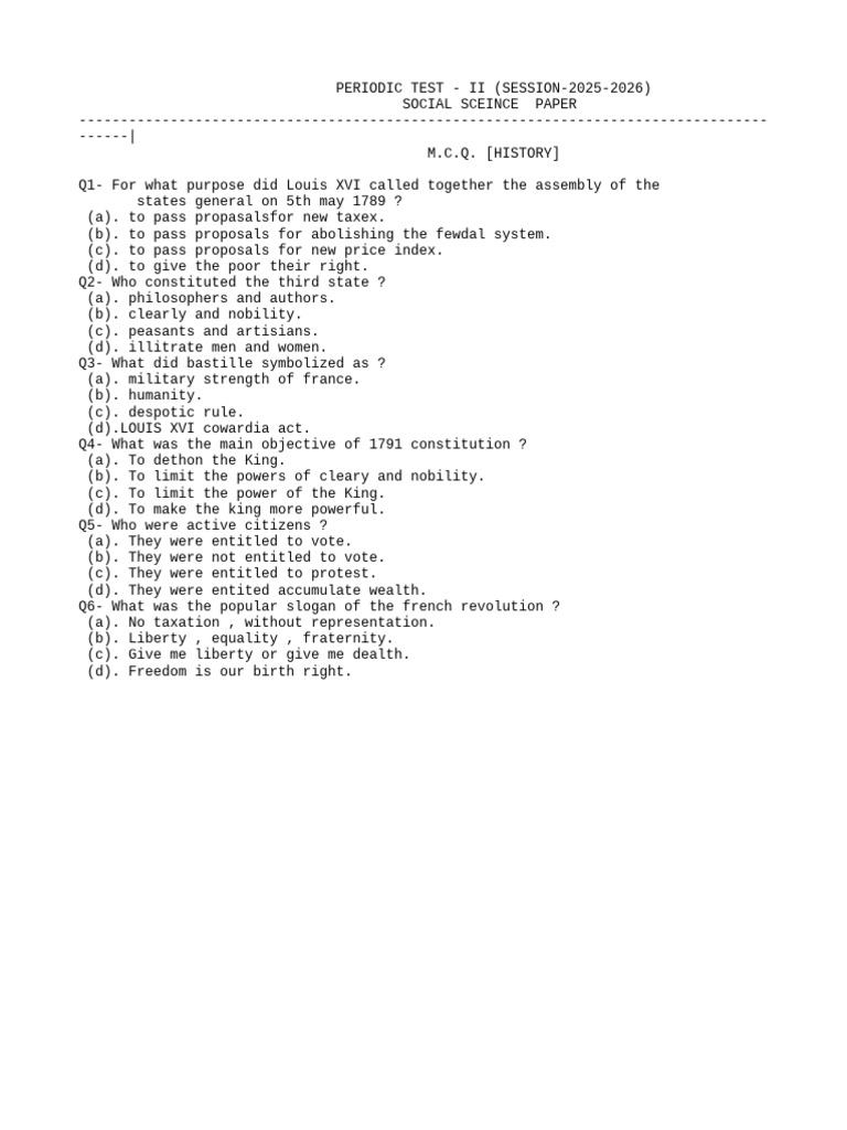 SST Paper 9th | PDF
