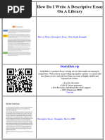 Examples of A 3 Paragraph Descriptive Essay | PDF | Essays | Experience