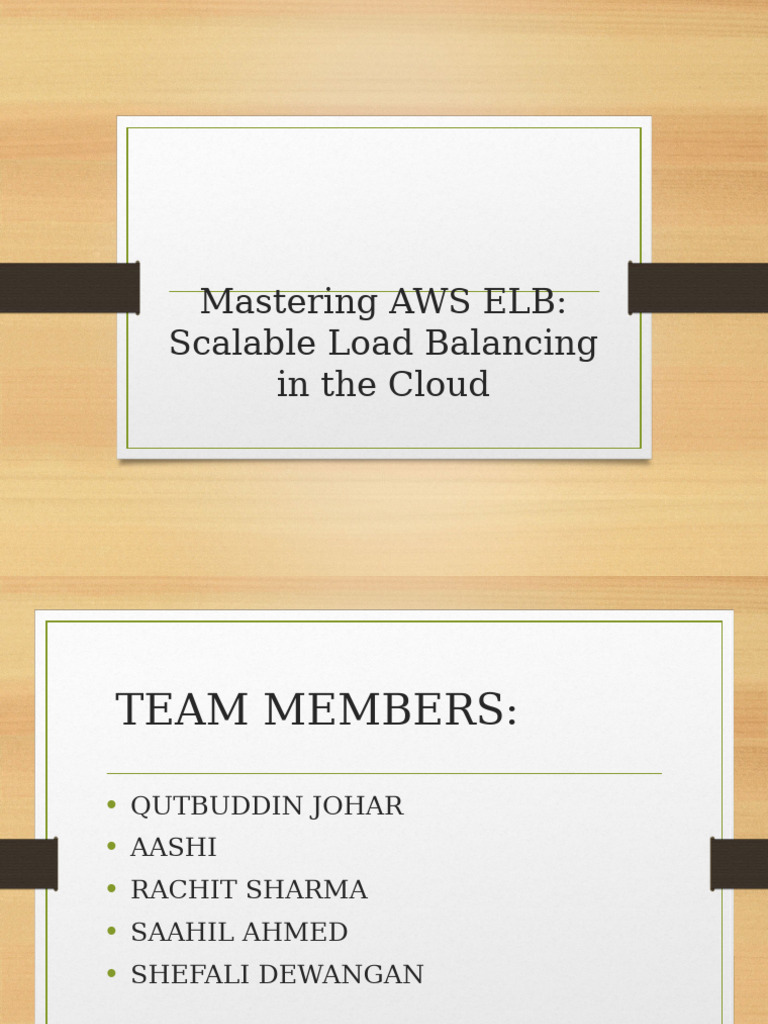 AWS ELB Presentation | PDF