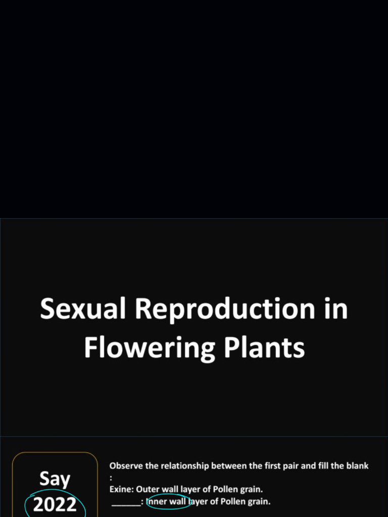 Sexual Reproduction in Flowering Plants PYQPrevious Years Questions ...