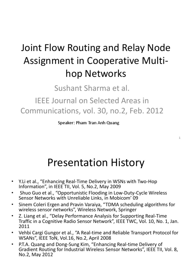 Joint Flow Routing And Relay Node Assignment Pdf Mathematical Optimization Telecommunications