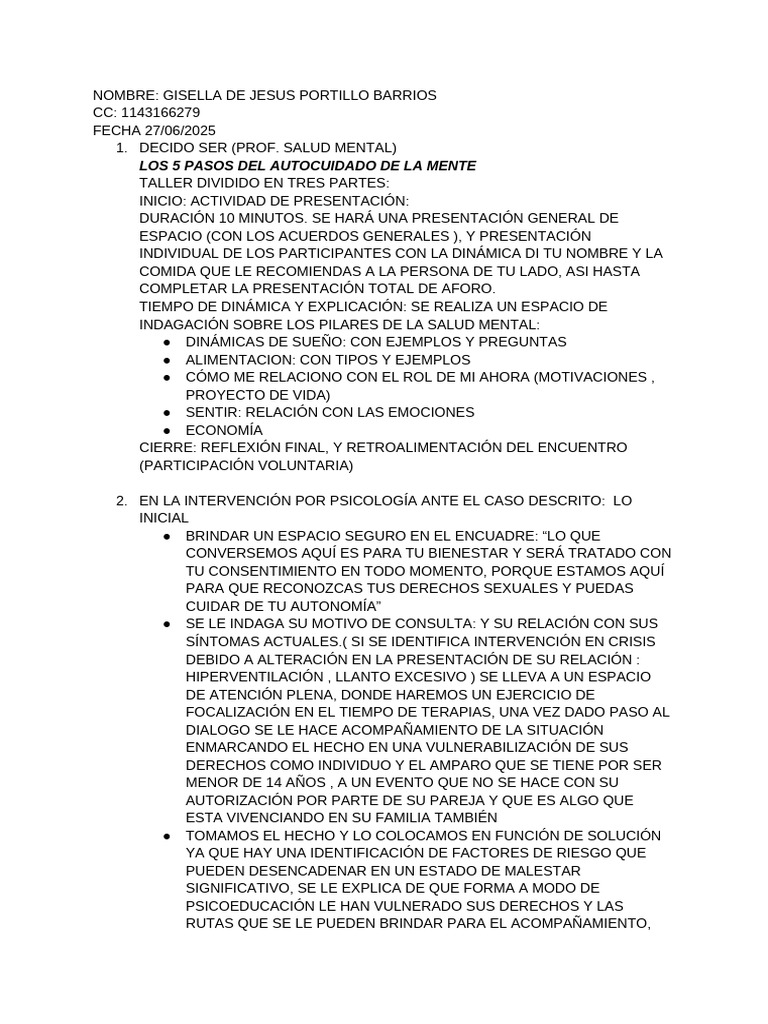 Documento Sin Tã - Tulo | PDF | Terapia | Conceptos psicologicos