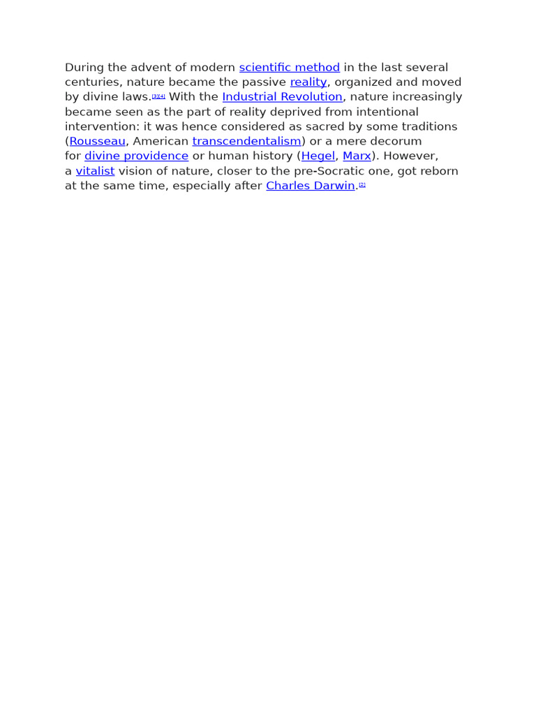 Evolution of Nature's Perception | PDF