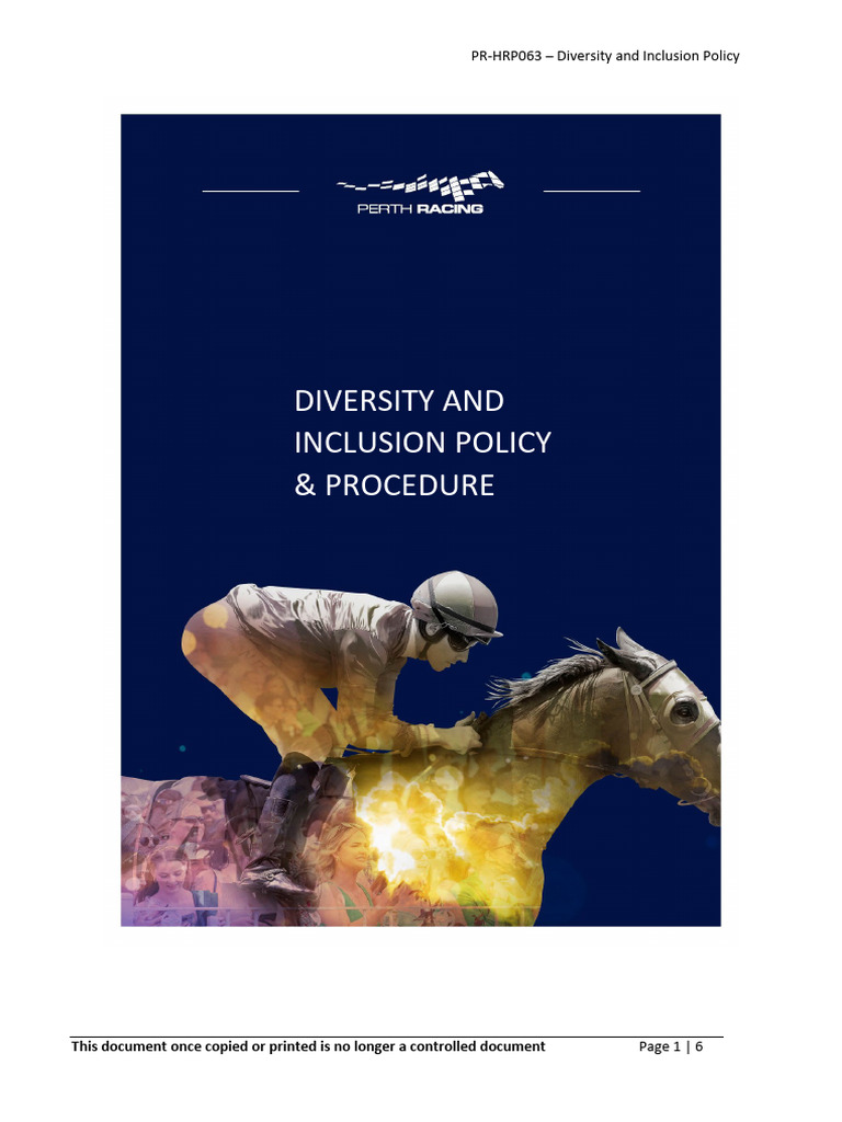 Diversity and Inclusion Policy Overview | PDF | Discrimination ...