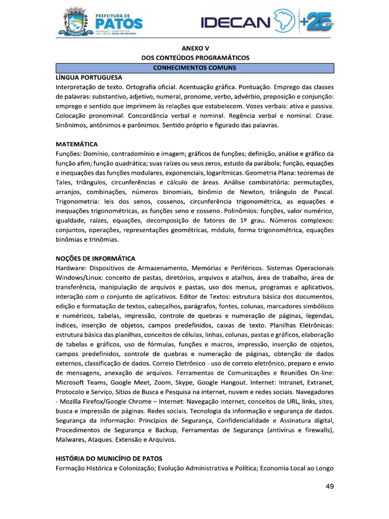 Edital GCM Patos | PDF