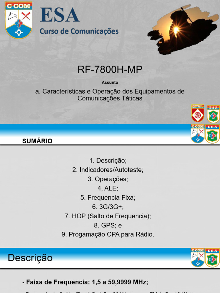 Características do RF-7800H-MP | PDF | Rádio | 3G