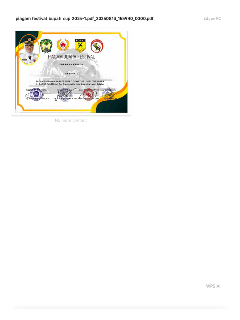 Piagam Festival Bupati Cup 2025-1.pdf - 20250813 - 155940 - 0000 | PDF