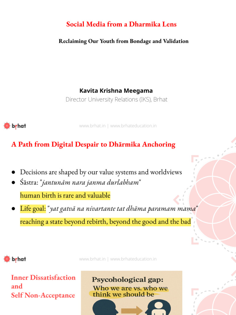 Social Media From A Dharmika Lens | PDF
