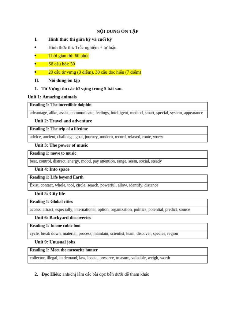 Midterm Exam Review: Vocabulary & Reading | PDF | Myspace | Maple Syrup